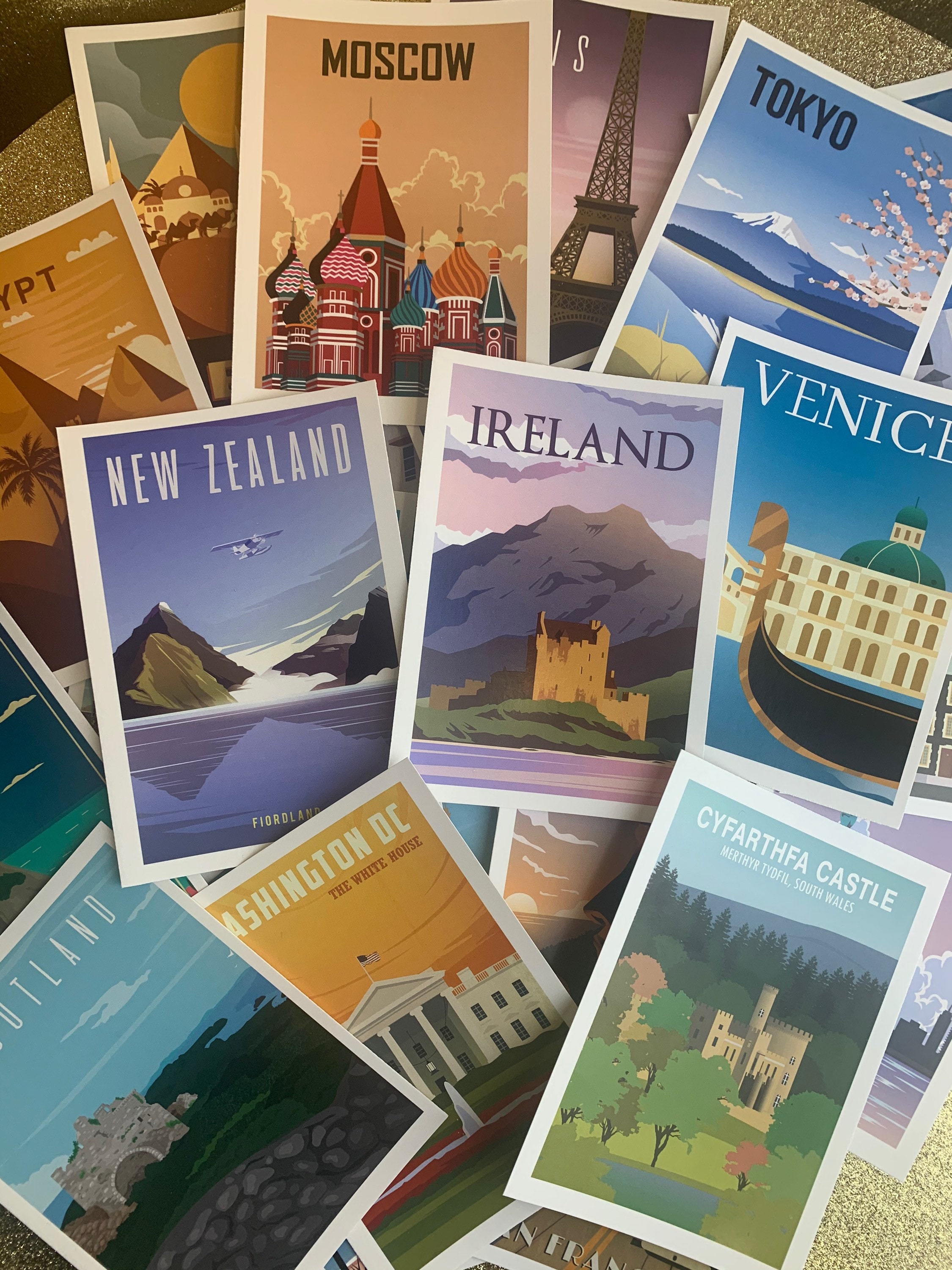 Pack of 32 Travel Themed Postcards Great for Weddings Guest | Etsy
