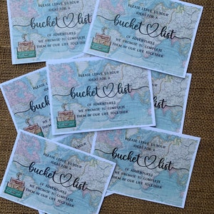 32 Travel Themed Wanderlust Bucket List Suggestion Postcards Guest Book ...