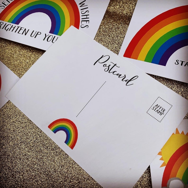 Pack of 16 Rainbow Themed Positivity Postcards Eight - Etsy UK