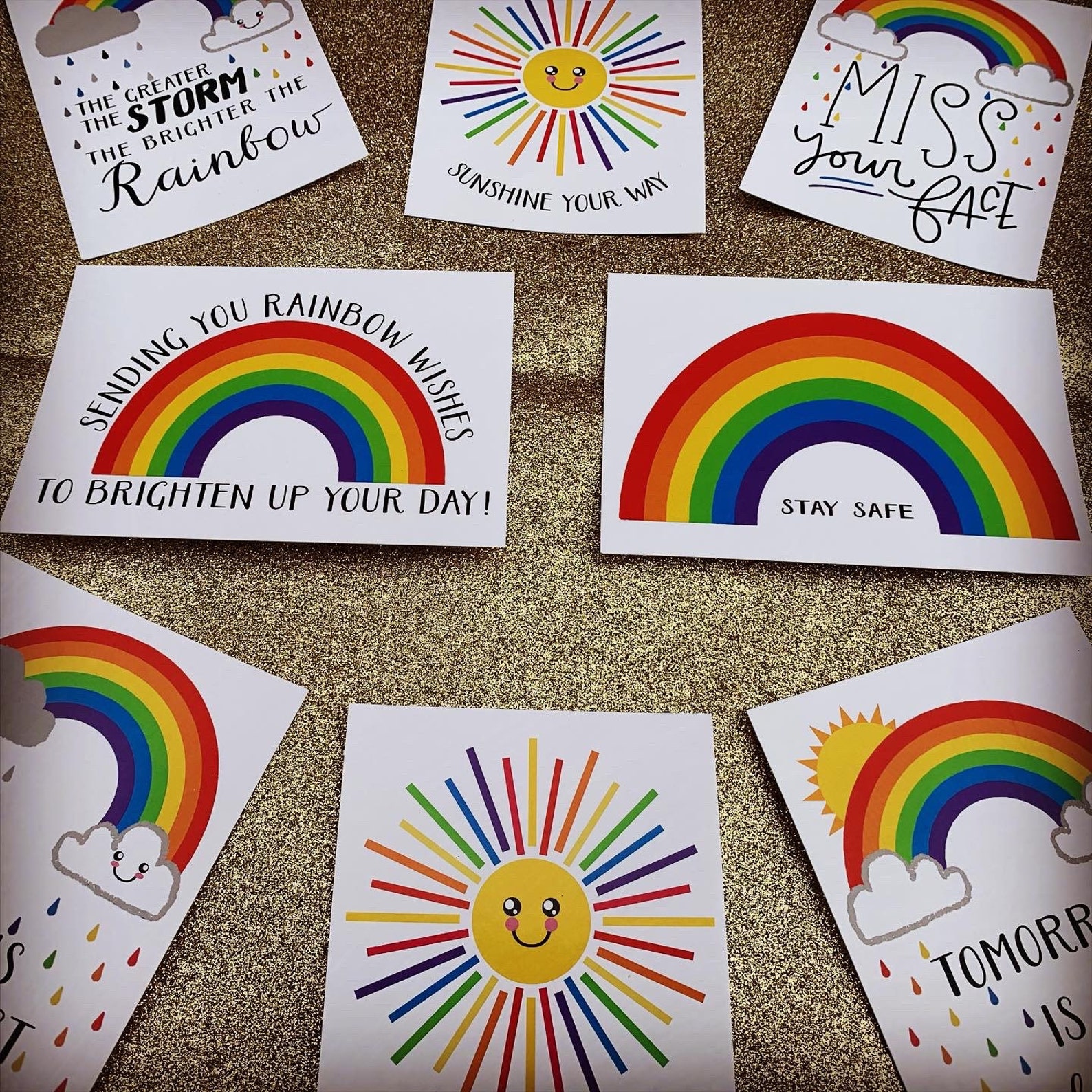 Pack of 16 Rainbow Themed Positivity Postcards Eight - Etsy UK