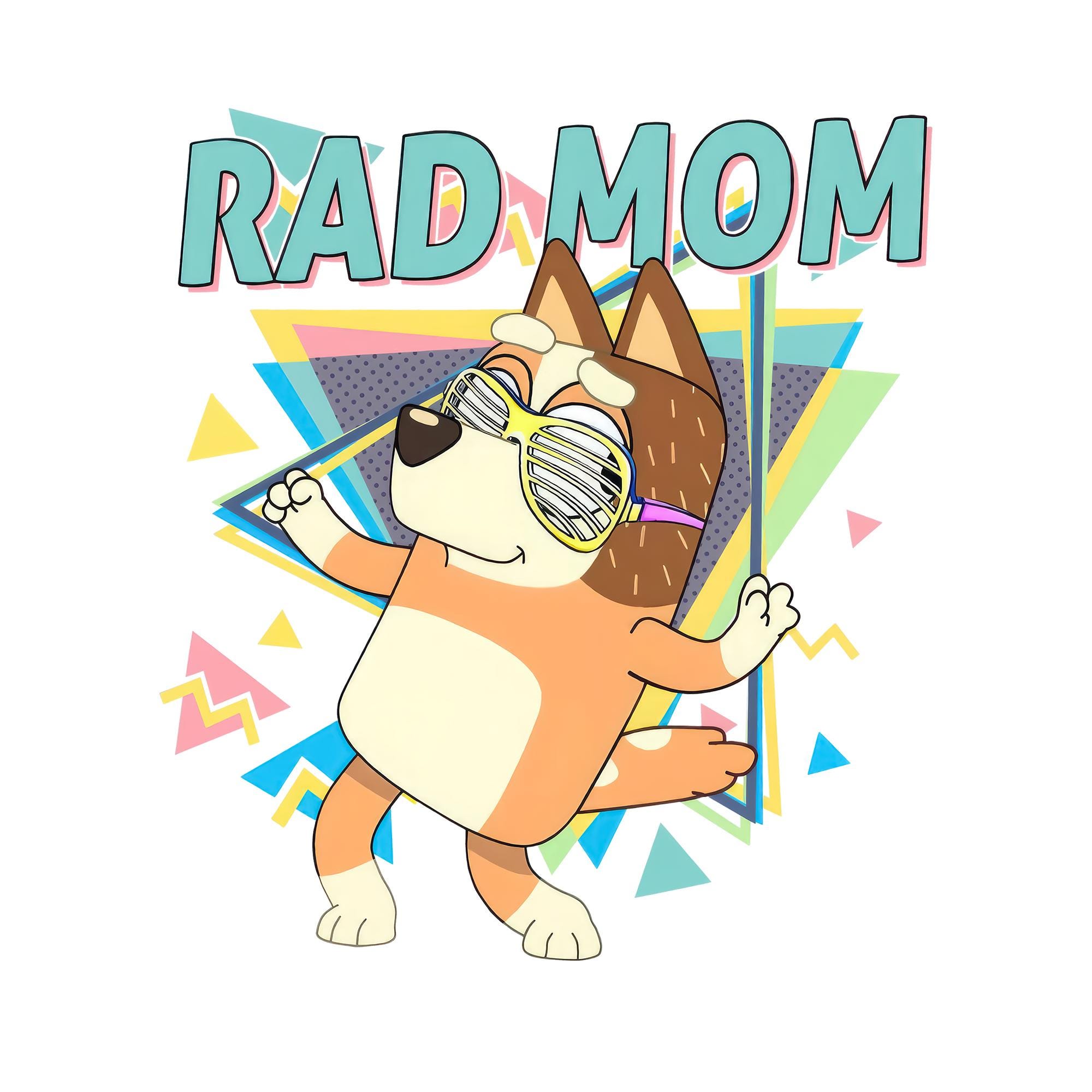 Bluey Rad Mom Png, Bluey Cut Files for Cricut, Bluey Clipart, Bluey and ...