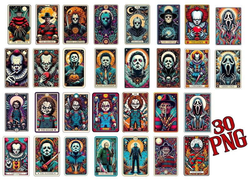 30 PNG Designs Horror Tarot Card Png ,horror Movies Serial Killer ...