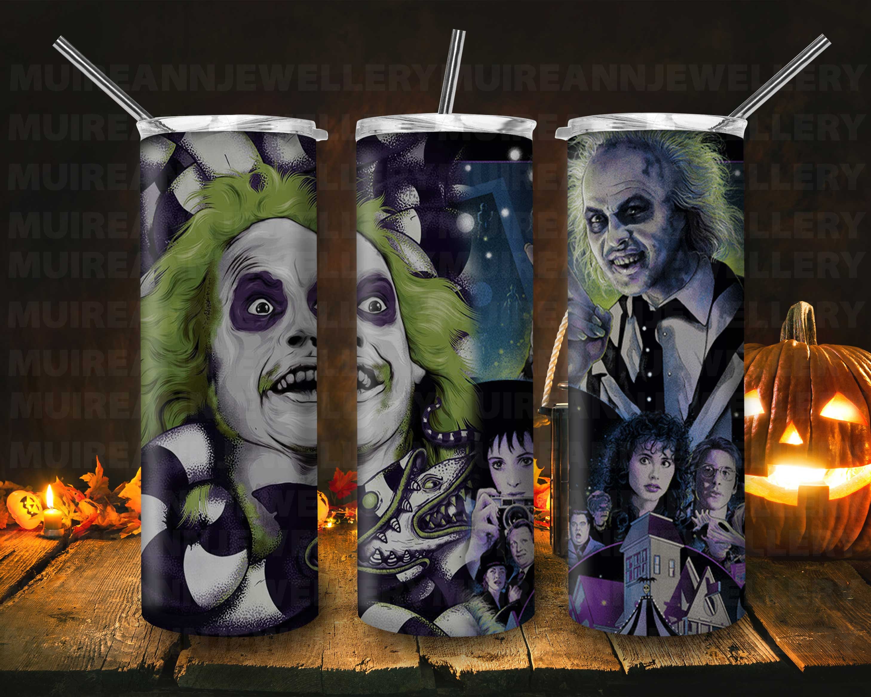 Horror Movies Beetlejuicee 20oz Skinny Tumbler Sublimation Halloween ...