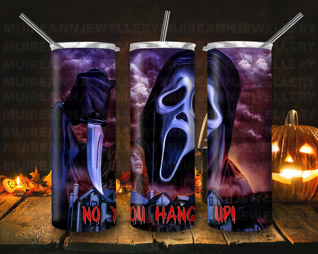 Horror Movies Serial Killer Halloween Ghostfacee 20oz Skinny Tumbler ...