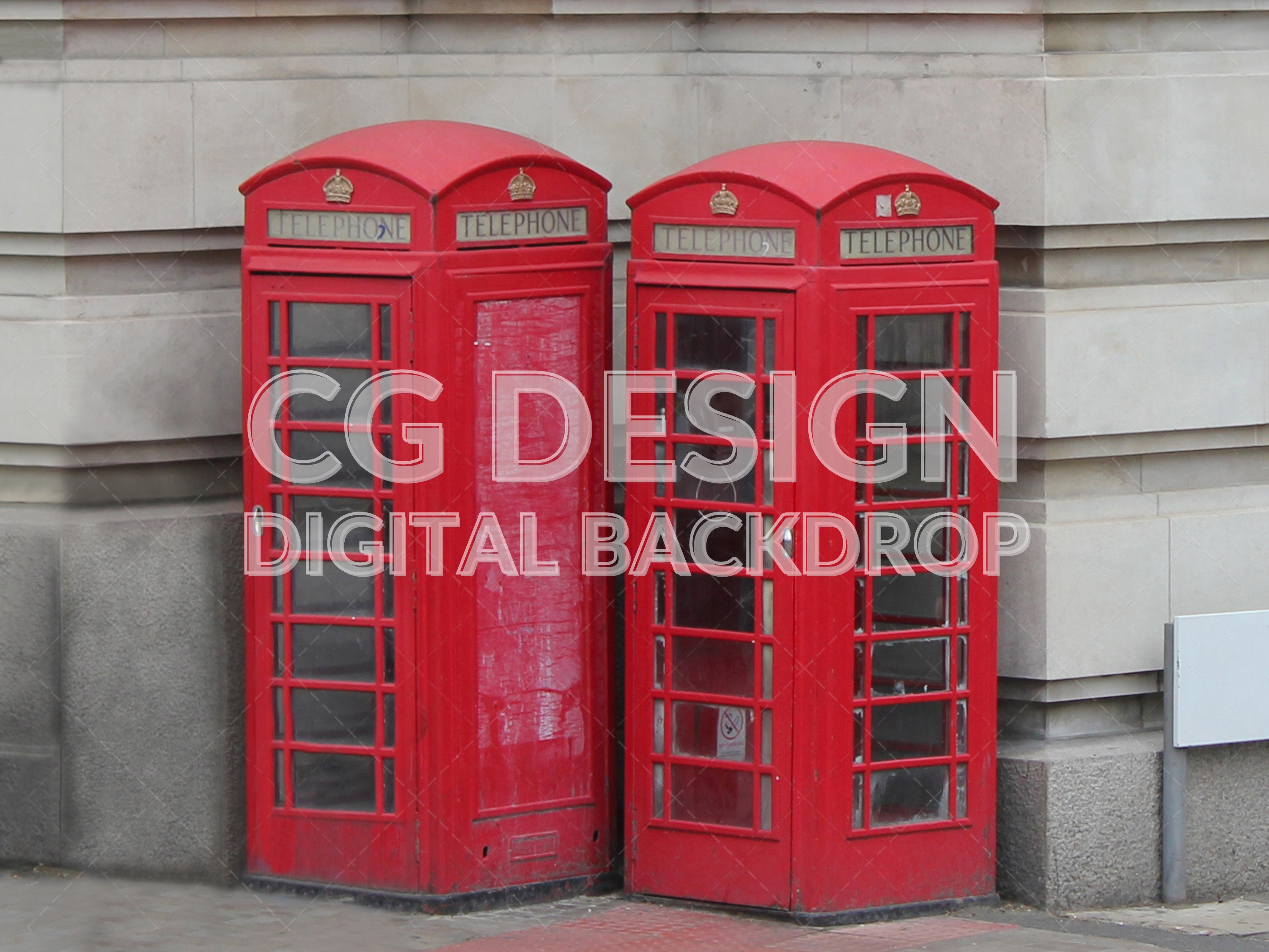 London England British Red Phone Box, Digital Backdrop Photographer ...