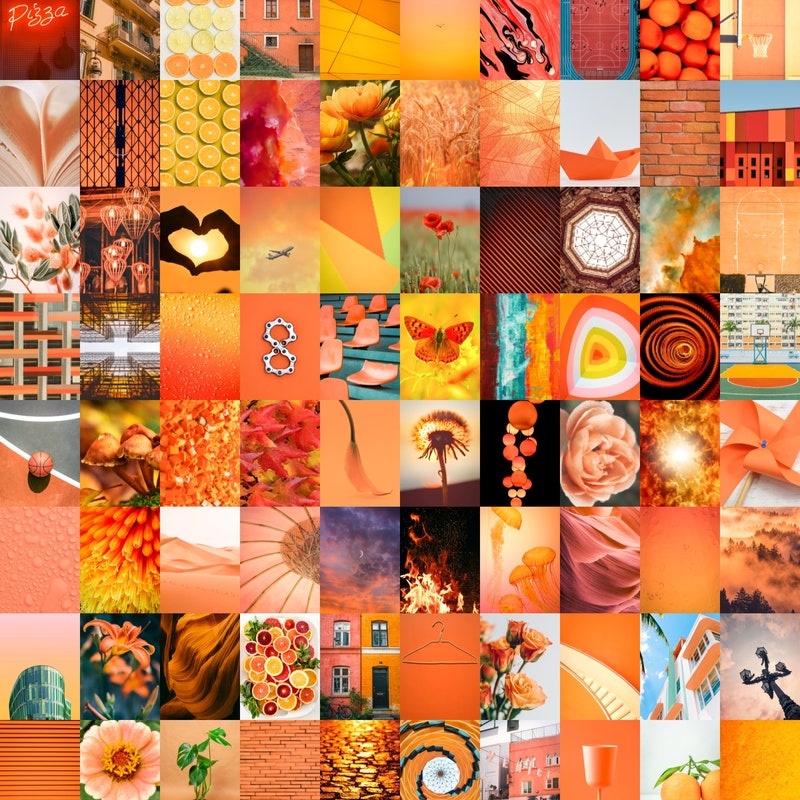 Orange Wall Collage - Etsy