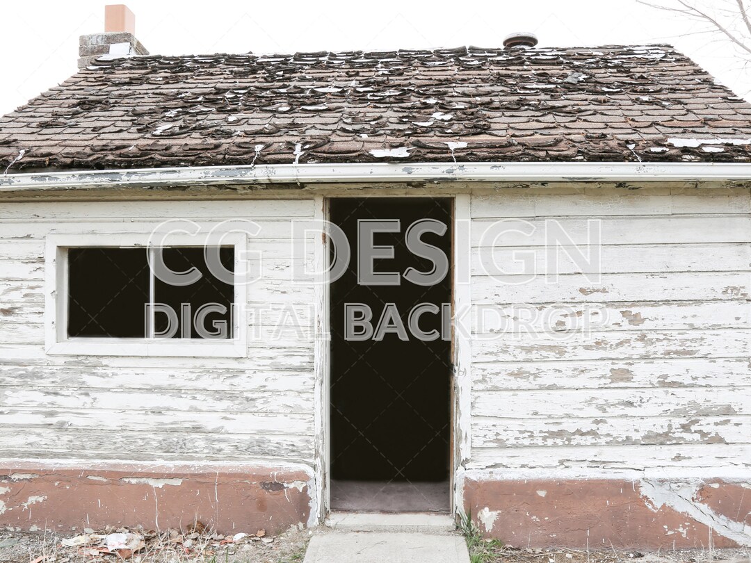Abandoned Old Small House, Digital Backdrop Photographer Composites ...