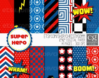 Sock Monkey Printable Digital Paper Pack - 12"x12" - 300 Dpi - for ...