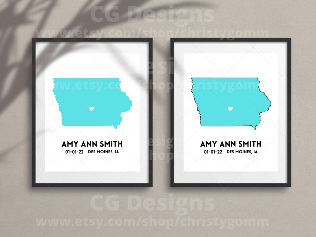 Iowa State Digital 8x10 DIY Printable Wall Art Print Customize Gift ...