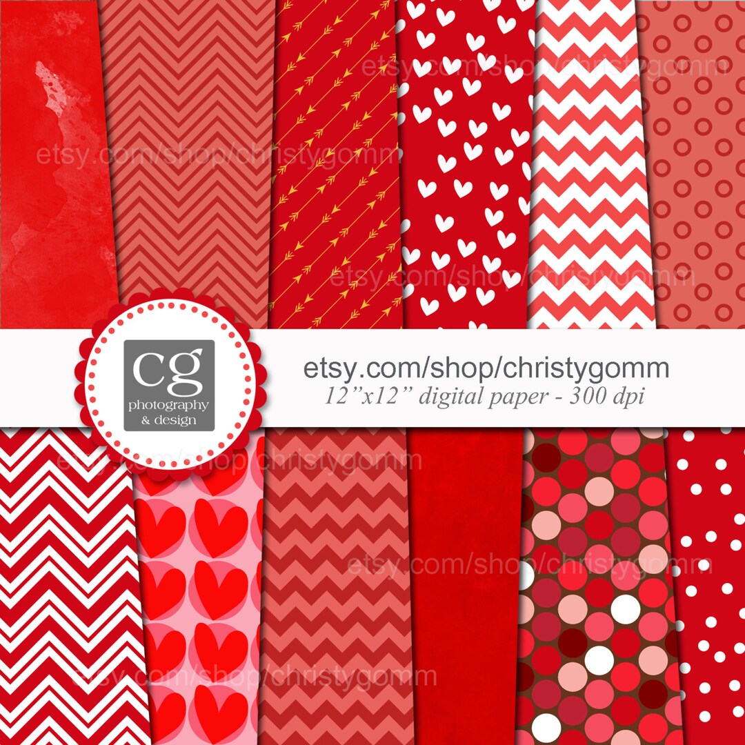Printable Digital Paper Pack - 12"x12" - 300 Dpi - for Scrapbooking ...
