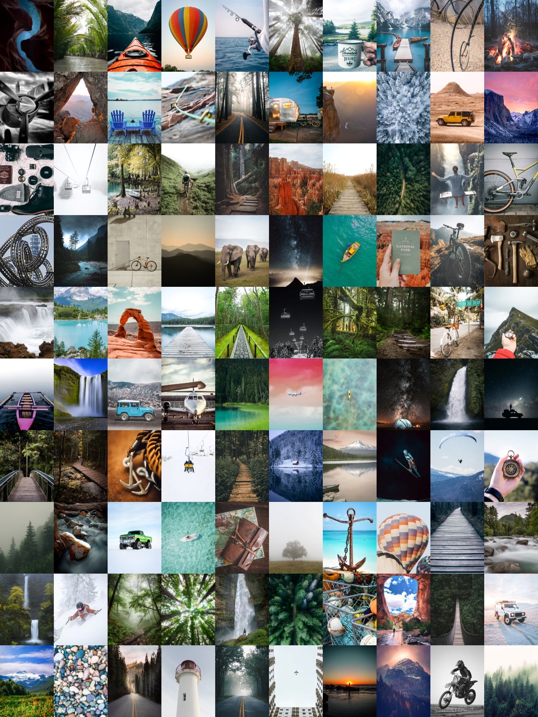 Adventure Aesthetic Wall Collage Kit Digital Download Photo Wallpaper ...