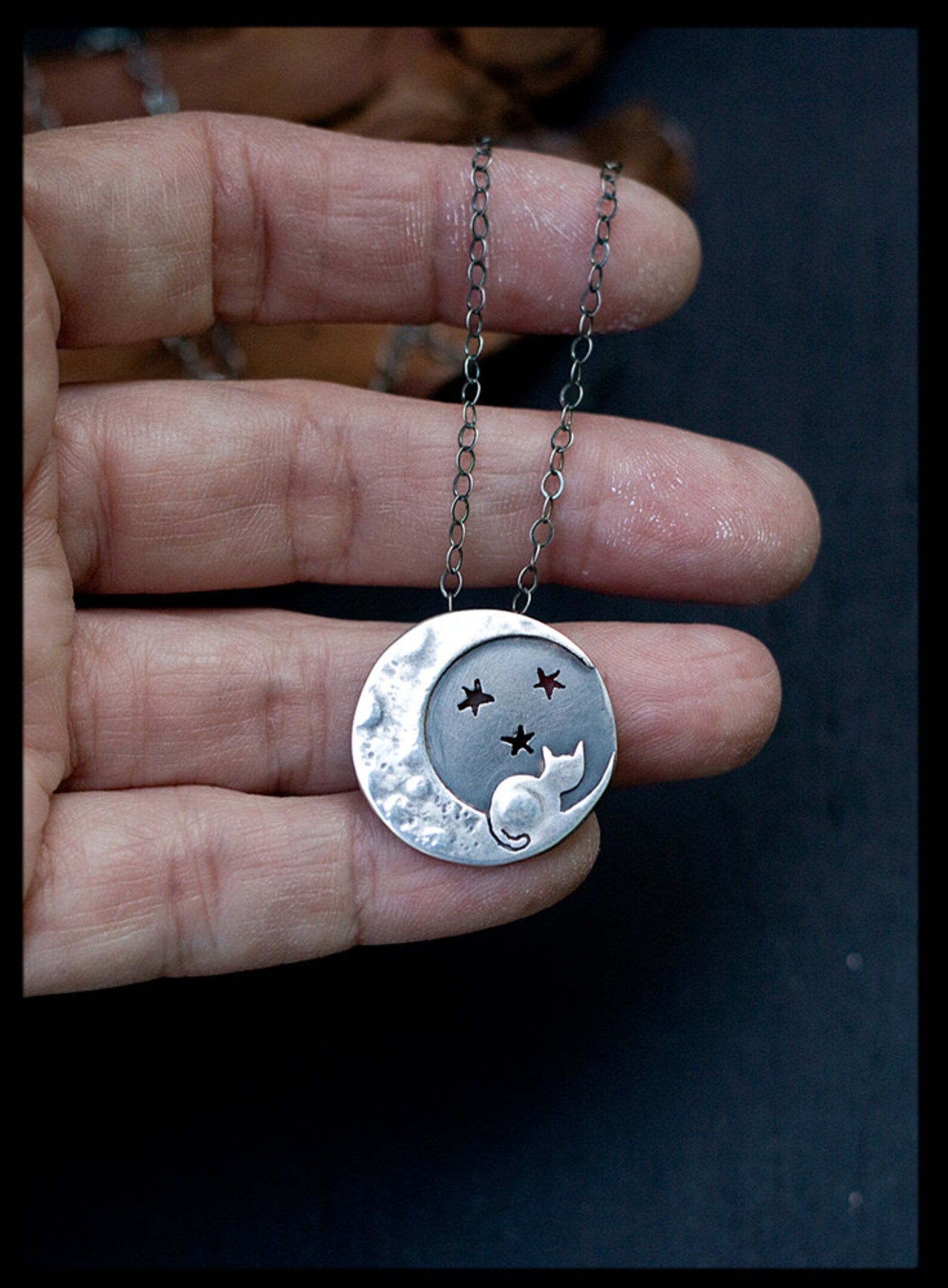 Cat Necklace: Silver Cat Necklace Cat Lover Gifts Cat on - Etsy