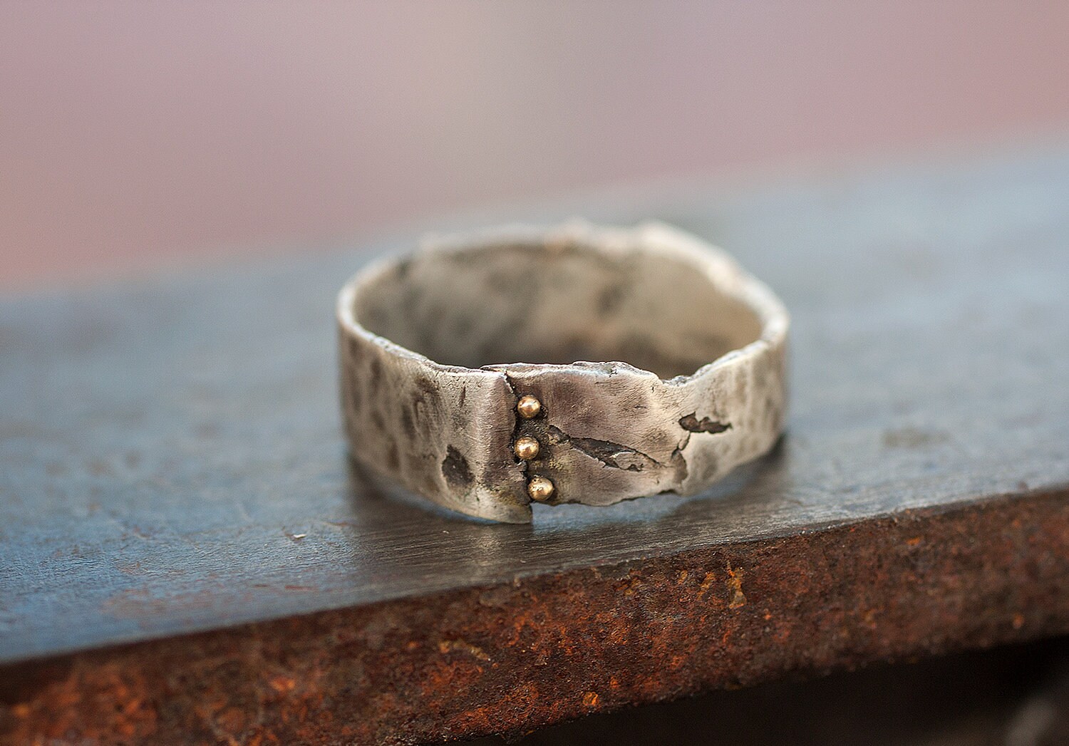 Unique Men Wedding Band: Unusual Engagement Rings - Two Tone Wedding ...