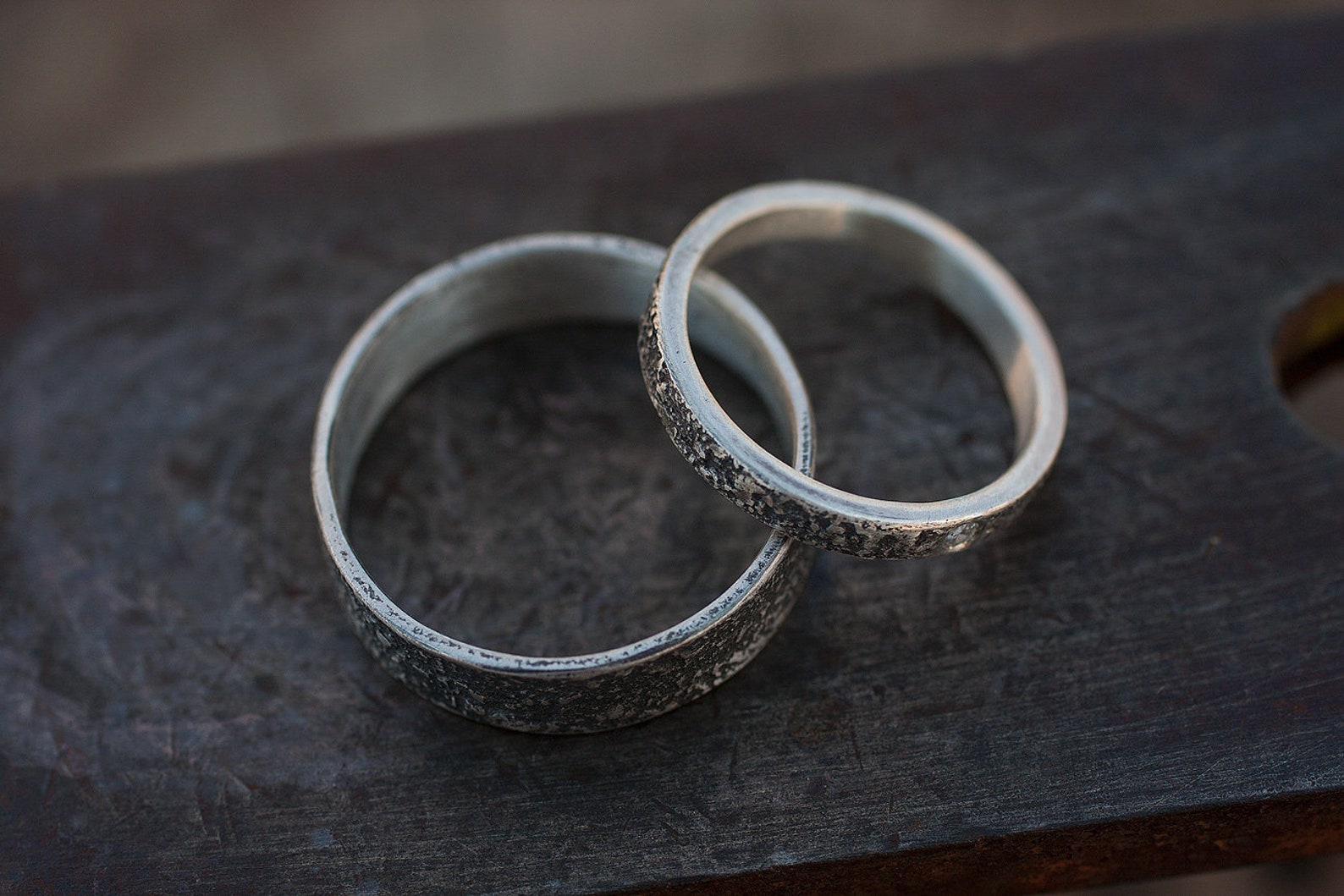 Matching Rings for Couples: Wedding Band Set His and Hers ,silver ...