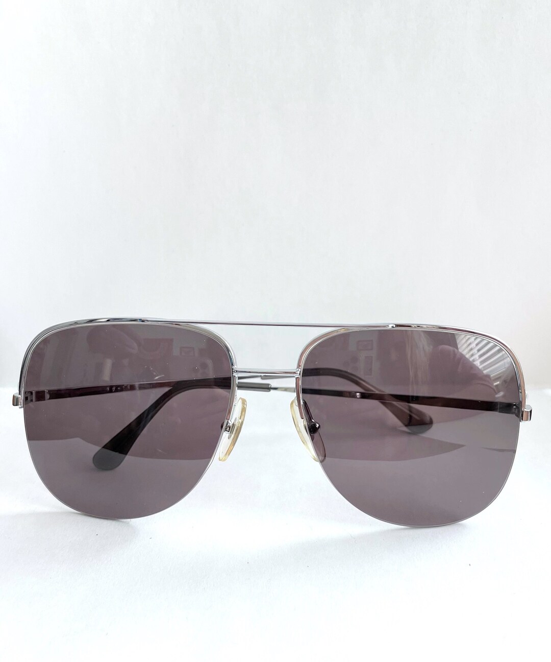 Vintage Skinny Silver Frame Aviator Sunglasses - Etsy