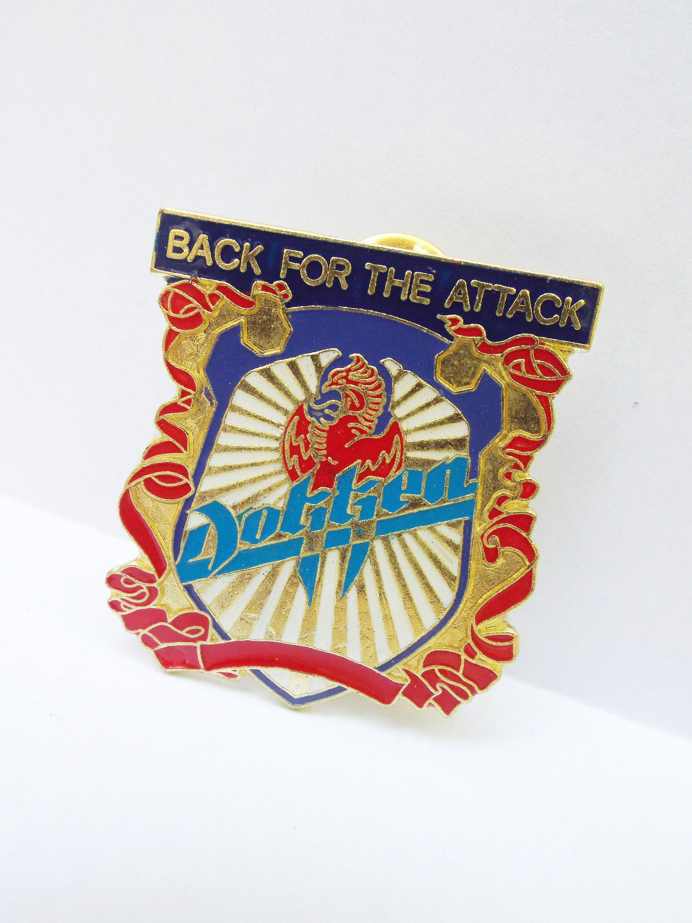 Vintage 80s Deadstock Dokken Back for the Attack Enamel Pin - Etsy