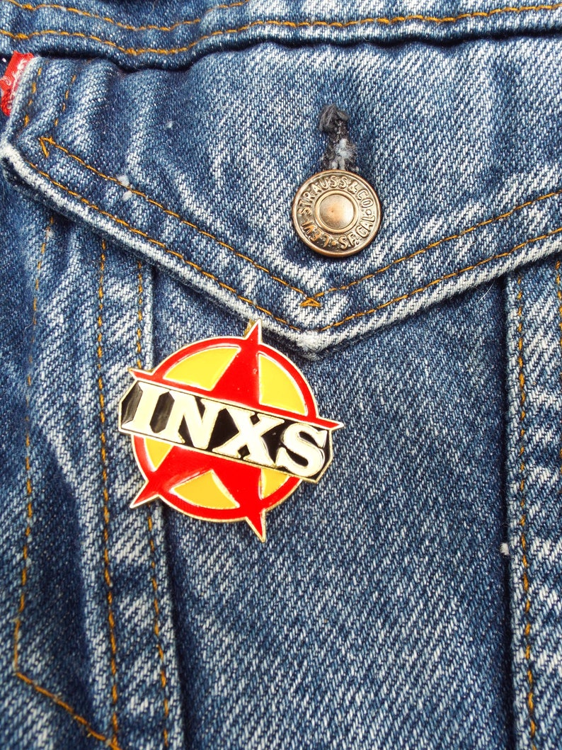 Vintage 80s Deadstock INXS Enamel Pin - Etsy