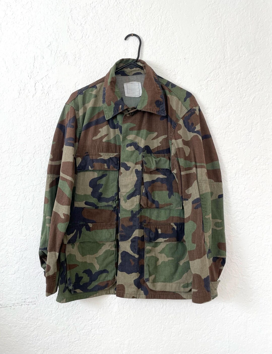 Vintage Camouflage Print Army Jacket - Size Small/medium - Etsy