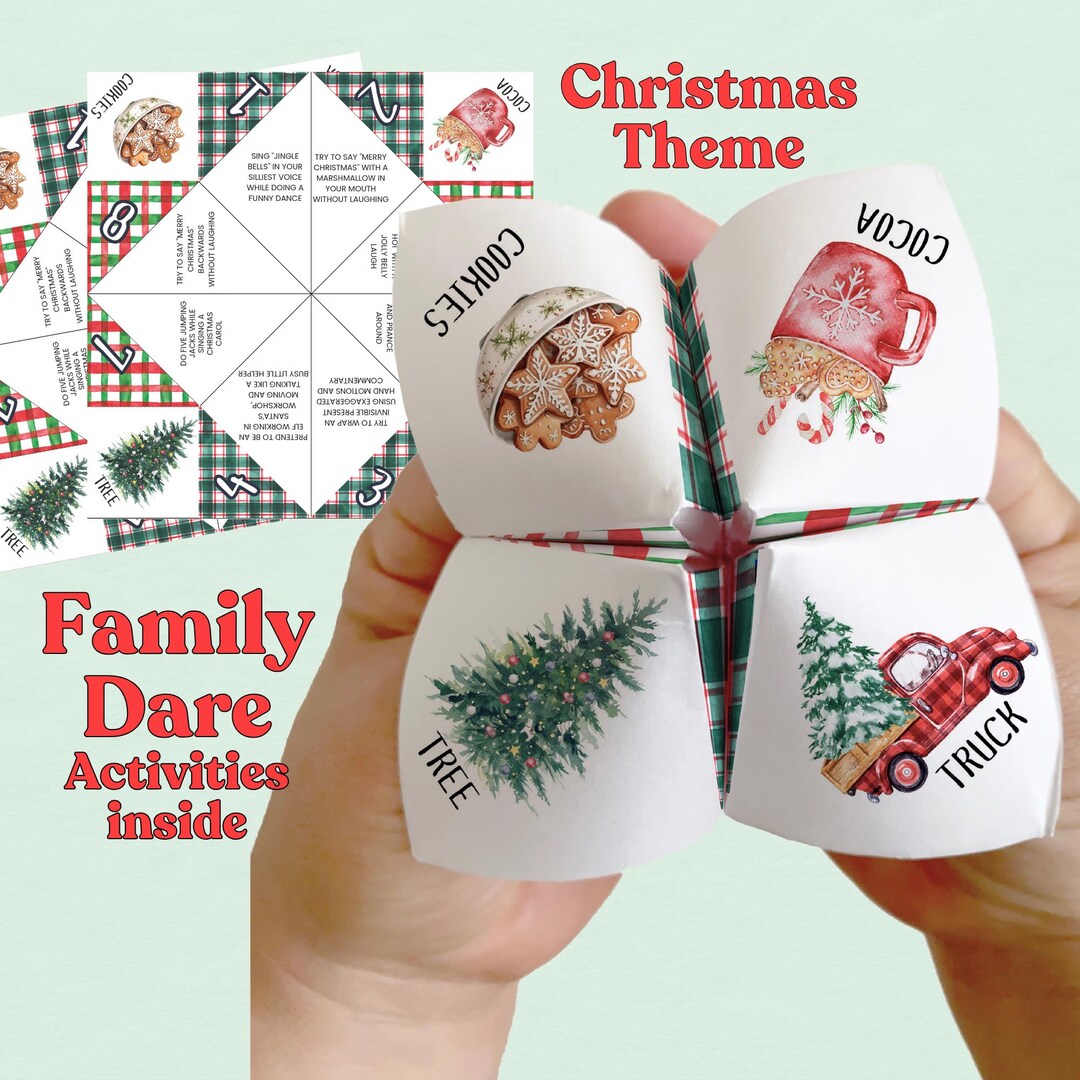 Christmas Fortune Teller, Family Christmas Game, Kids Party Game ...