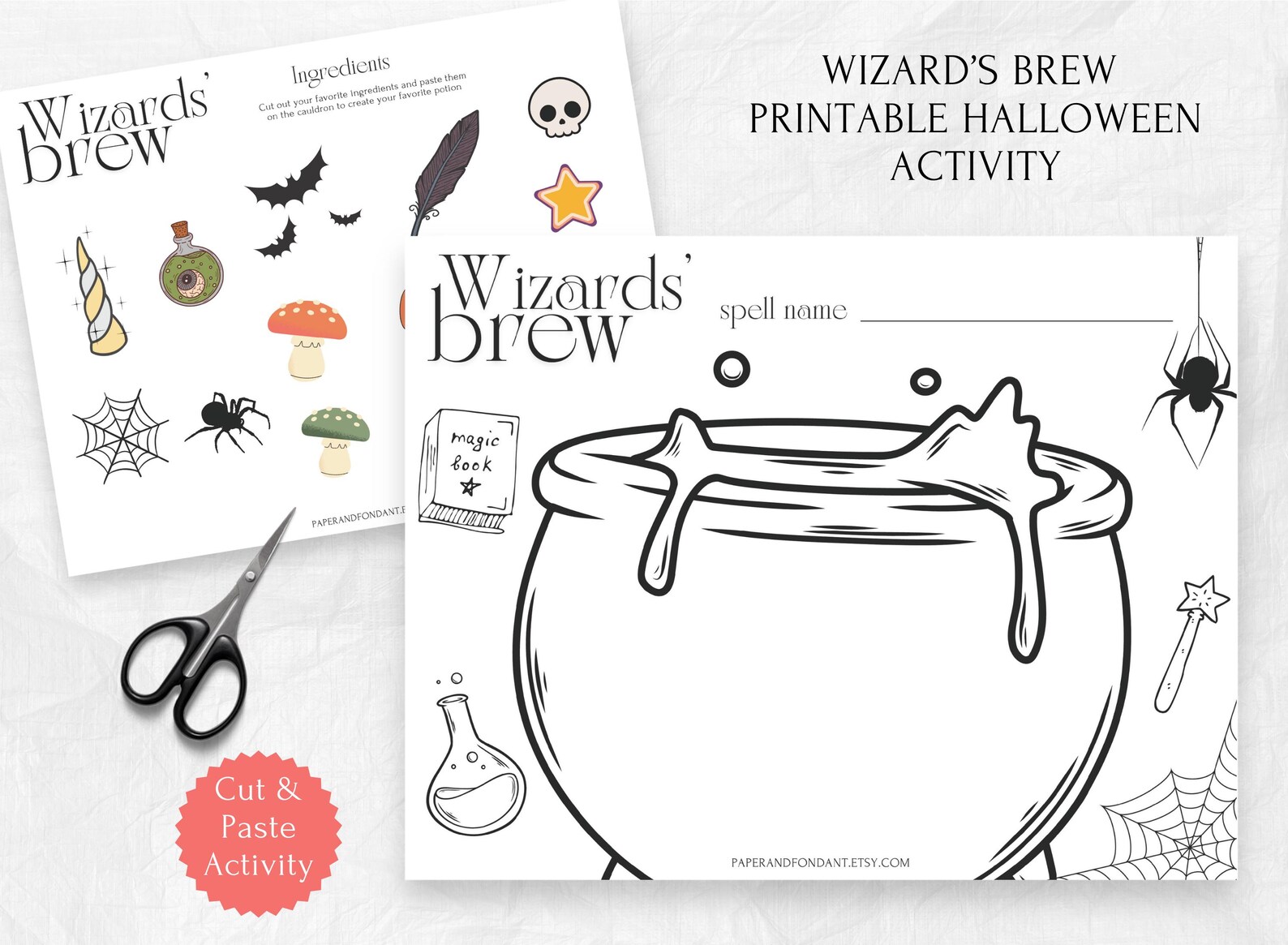 Wizard Brew Potion Craft Activity for Kids, Halloween, School Classroom ...
