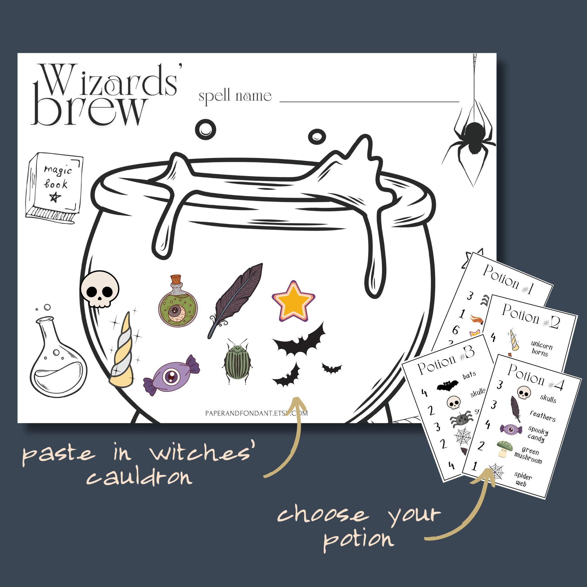 Wizard Brew Potion Craft Activity, Halloween Dramatic Play,educational ...