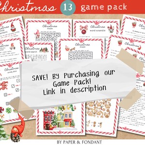 Christmas Mad Libs Game Set of 4, Printable Family Xmas Activities ...