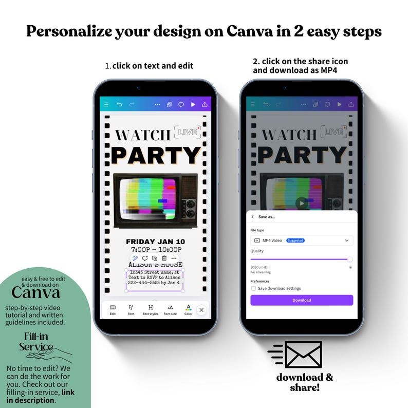 Watching Party Animated Video Invitation, Streaming Party, Game Night ...