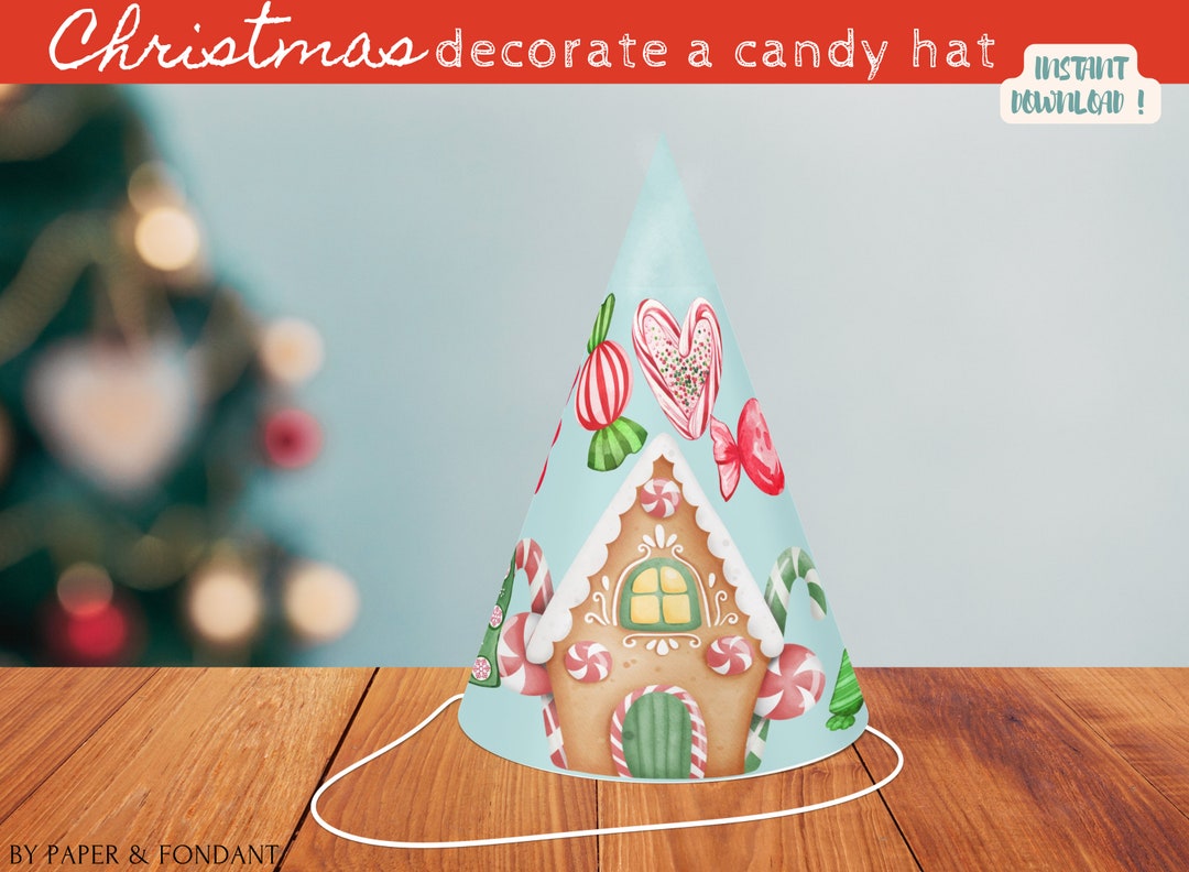 Decorate Your Hat Christmas Candy Hat Activity Cut-and-paste - Etsy