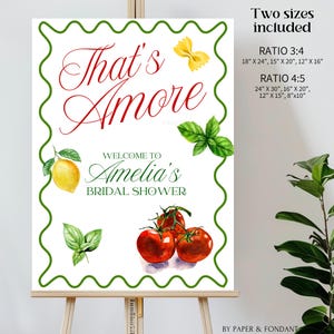 Italian Theme Welcome Sign, That's Amore,elegant Italian Food Party ...