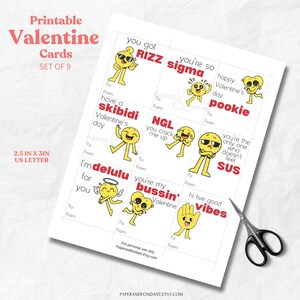 Kids Slang Valentines Day Card, Funny Classroom Valentine Exchange ...