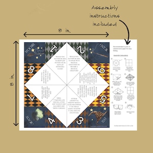 Wizard Fortune Teller With Activities, Magic,spell Theme Cootie Catcher ...