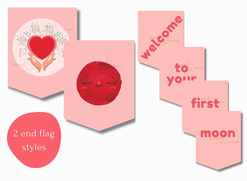 First Period Printable Banner, First Moon, Menstruation Celebration ...