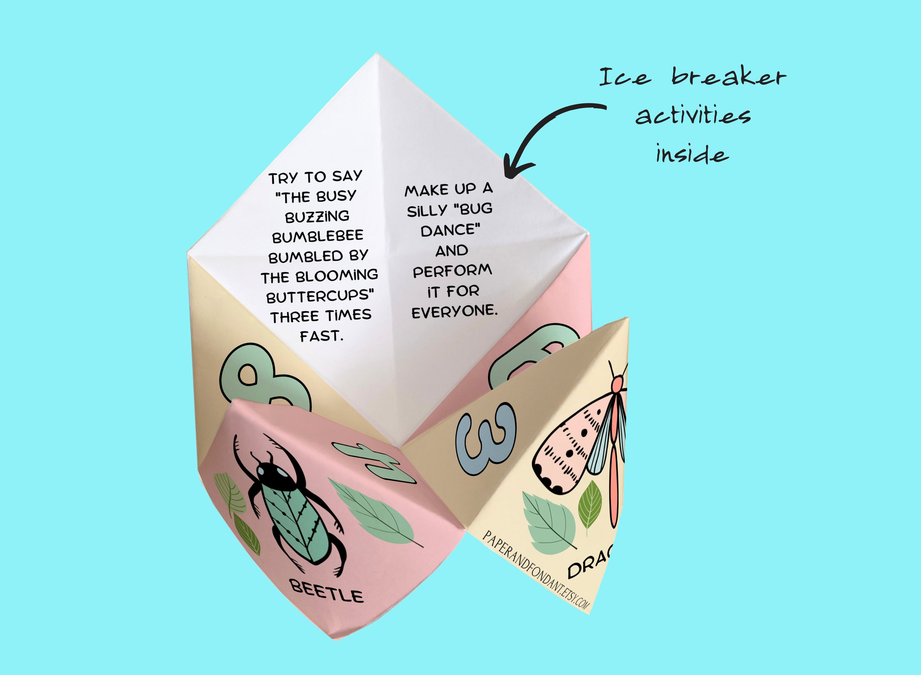 Insect, Bugs Fortune Teller With Activities, Nature Theme Cootie ...