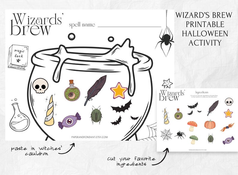 Wizard Brew Potion Craft Activity for Kids, Halloween, School Classroom ...