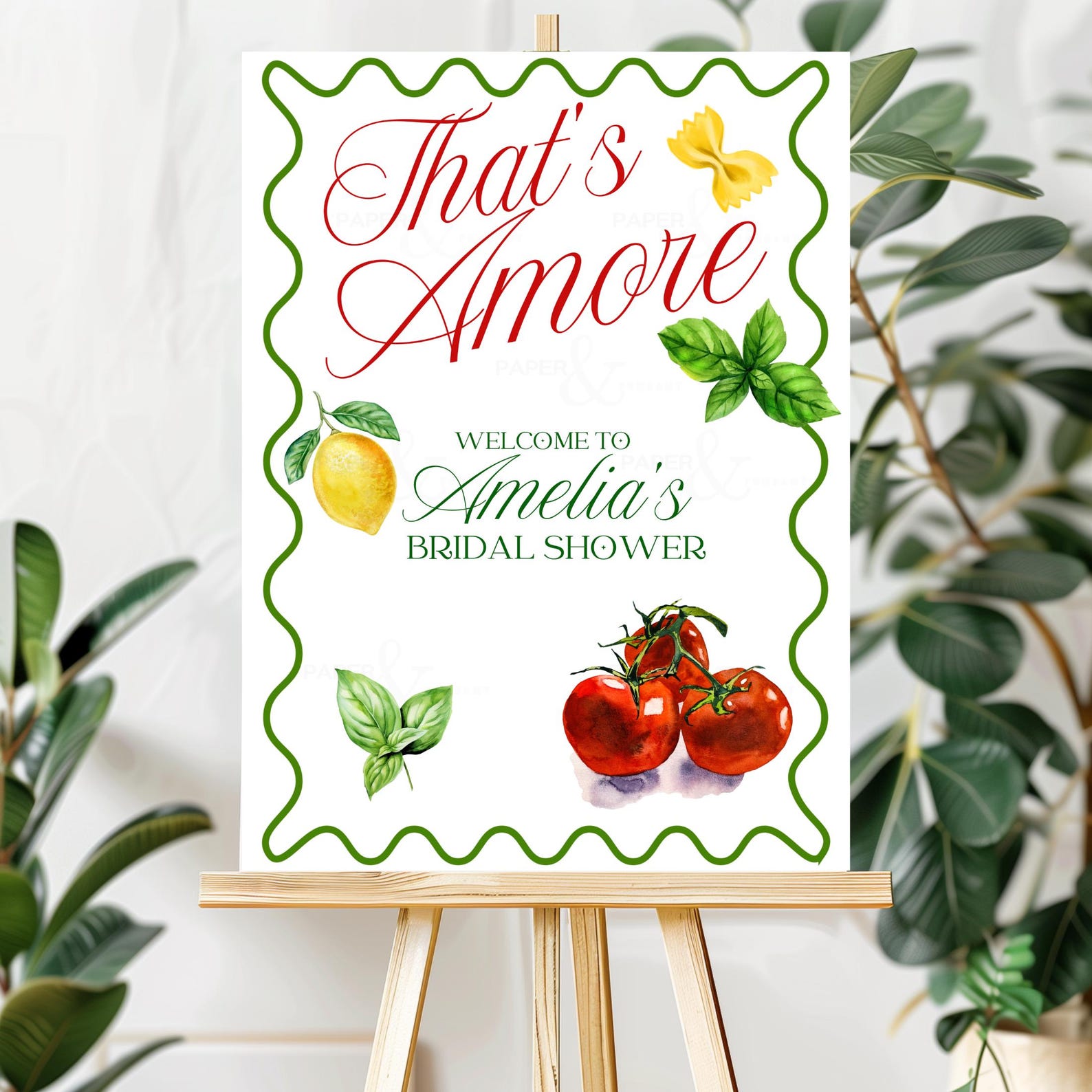 Italian Theme Welcome Sign, That's Amore,elegant Italian Food Party ...