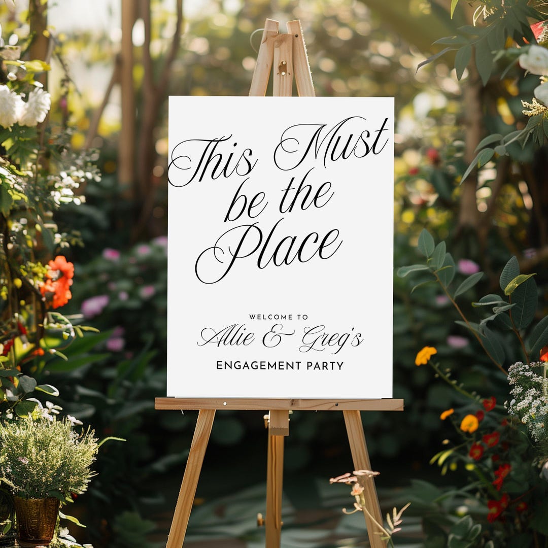 Elegant Wayfinding Welcome Sign, Minimalist Wedding Entrance Sign ...