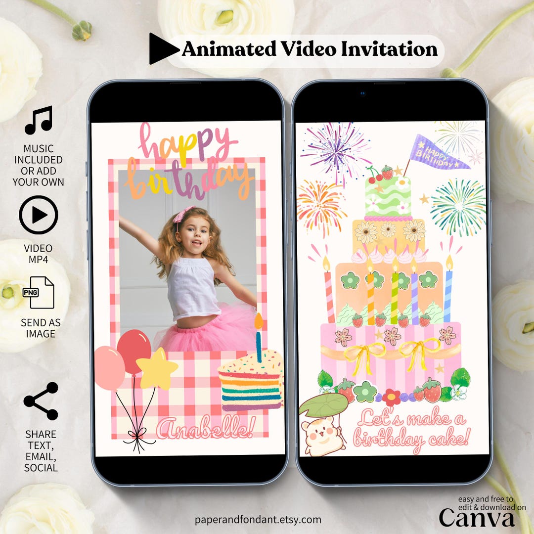 Celebration Animated Video Birthday Card, With Music Photo ...