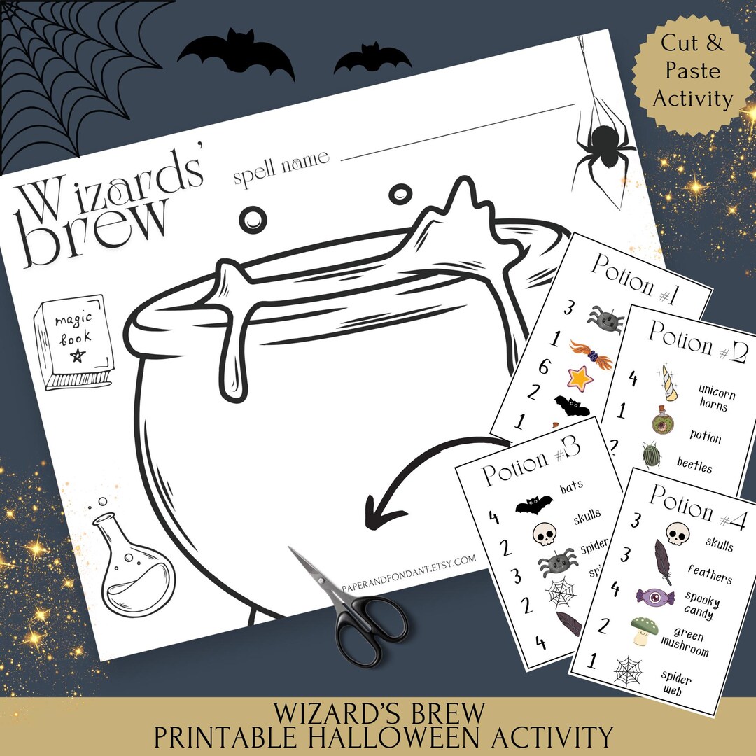 Wizard Brew Potion Craft Activity, Halloween Dramatic Play,educational ...