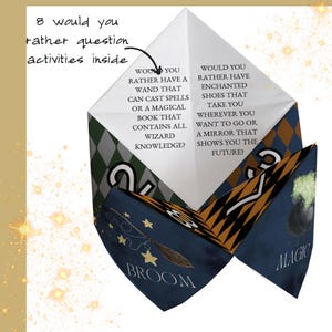 Wizard Fortune Teller With Activities, Magic,spell Theme Cootie Catcher ...