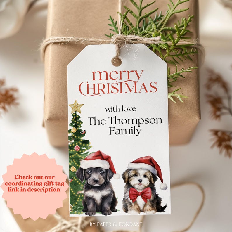 Printable Christmas Adorable Puppy Topper Centerpiece Cake Topper, Dogs ...