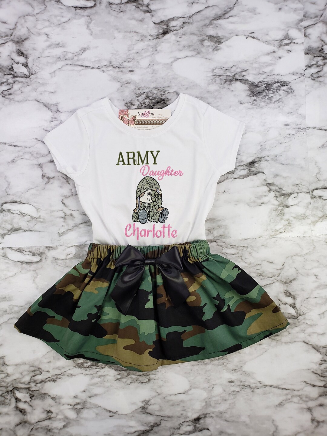 Army Daughter Outfit/littler Girl Army Dress/army Skirt and - Etsy