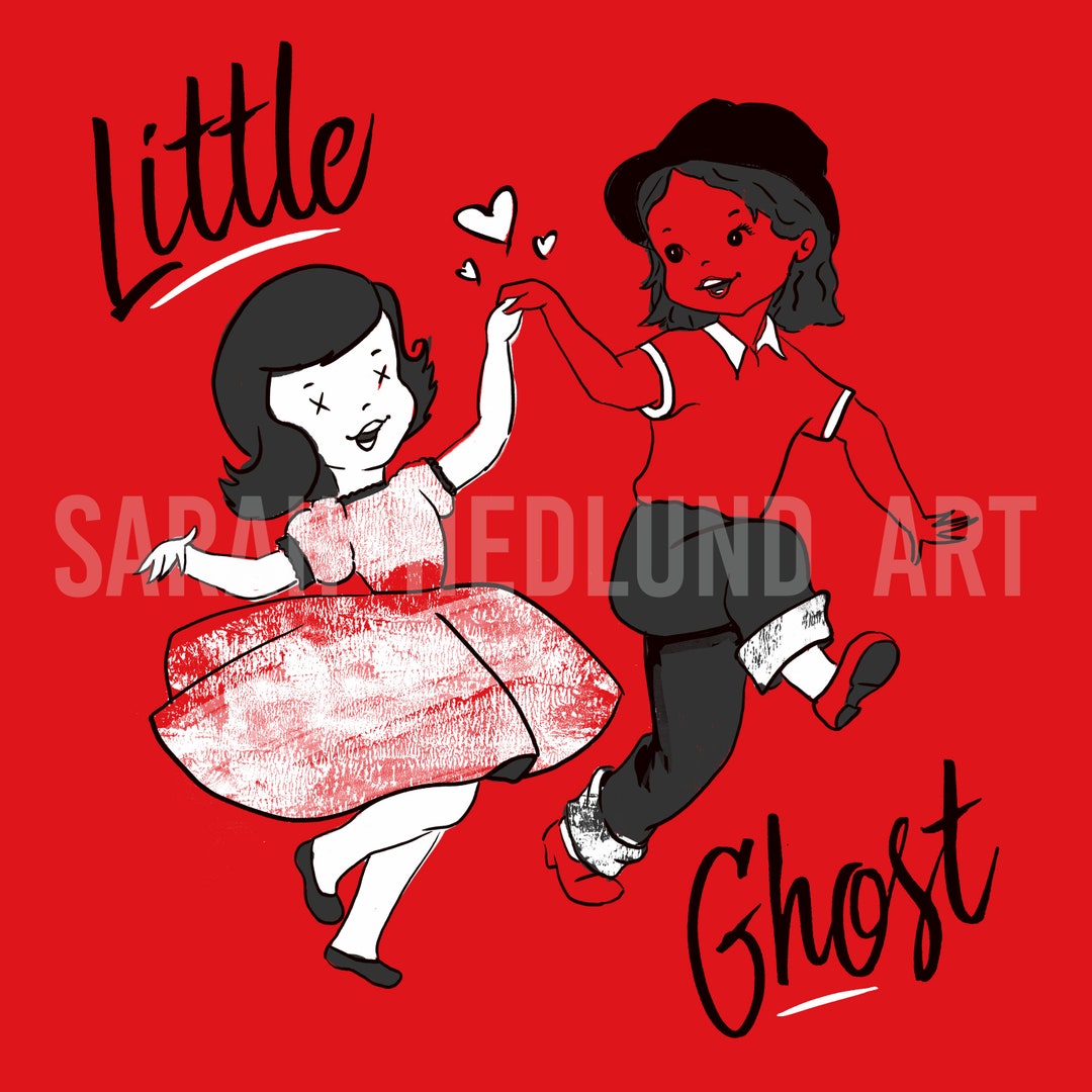 Little Ghost White Stripes Poster - Etsy