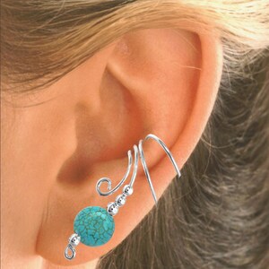Ear Charms® Long Wave™ Ear Cuff Earring Non-pierced Cartilage Wraps ...