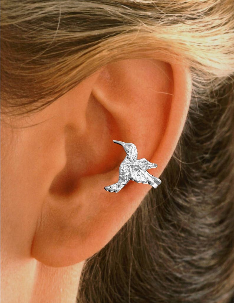 Hummingbird Ear Cuff Earring Non-pierced Cartilage Wrap - Etsy