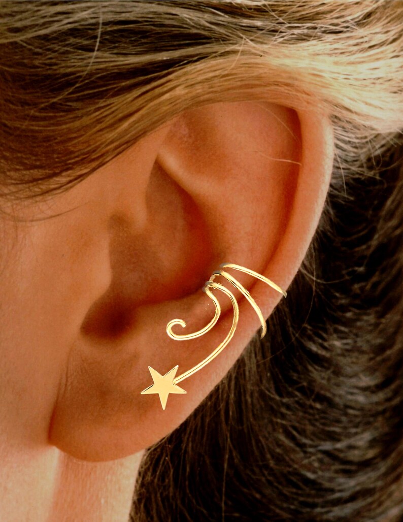Ear Charms® Simple Single Star Ear Cuff Non-pierced Earring | Etsy