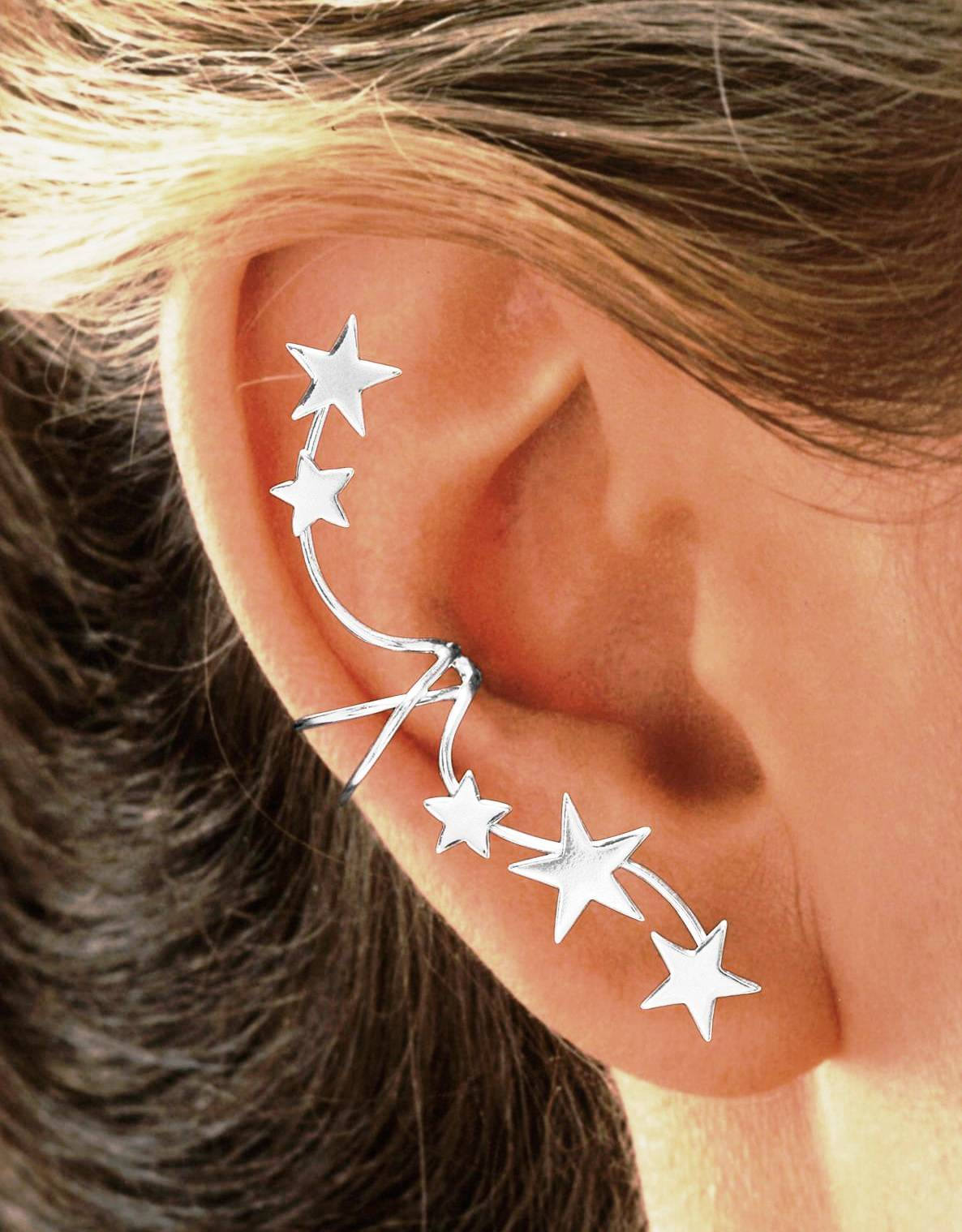 Ear Charms® Ear Cuff Non-pierced Earring Wrap 5 Star Full Ear - Etsy.de