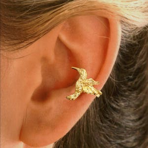 Hummingbird Ear Cuff Earring Non-pierced Cartilage Wrap Sterling Silver ...