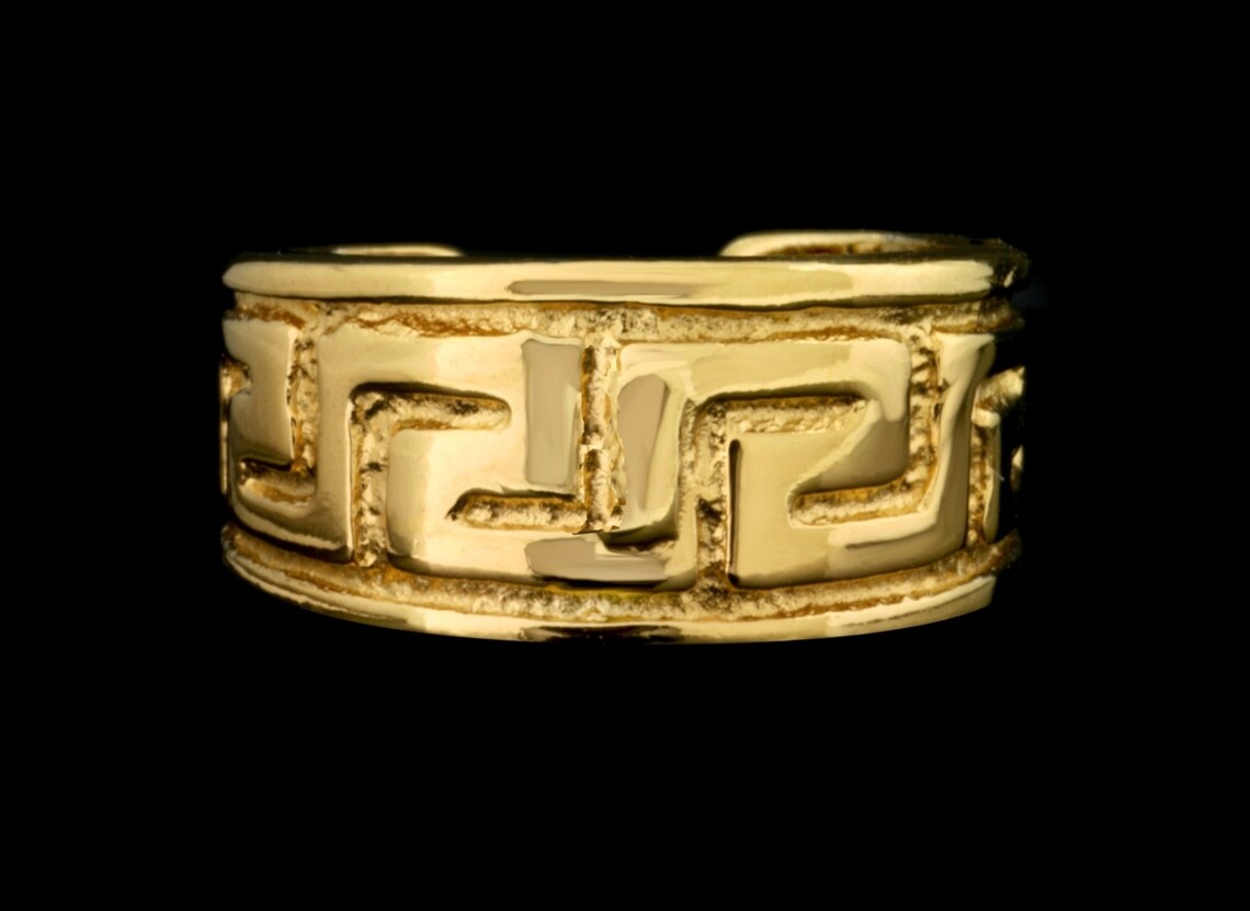 Ear Cuff Greek Key Design in Sterling Silver or Gold Vermeil - Etsy