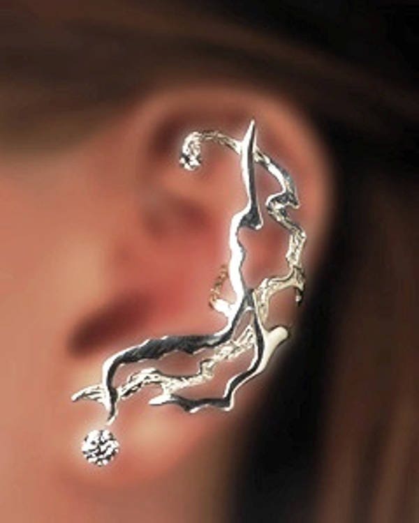 Ear Charms® Full Ear "lightening W/ 2 Cz's" Non-pierced Ear Cuff ...