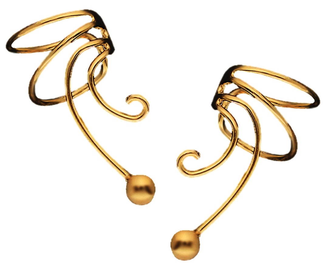 Ear Charms Simple Ball Wave™ Ear Cuff Non-pierced Earring Wraps in ...